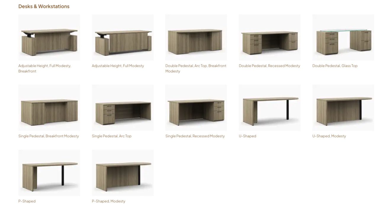 Kimball Office Desks – WaveWorks Collection – D&D Learning Spaces